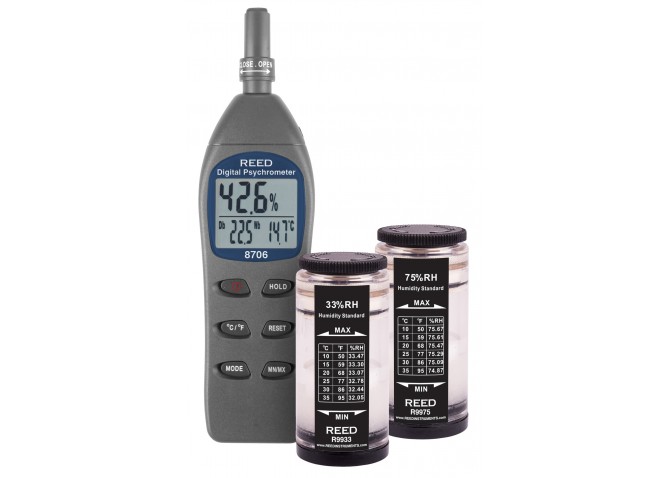 REED 8706-KIT Psychrometer with Humidity Calibration Standards
