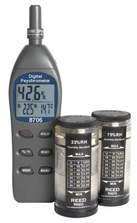 REED 8706-KIT Psychrometer with Humidity Calibration Standards