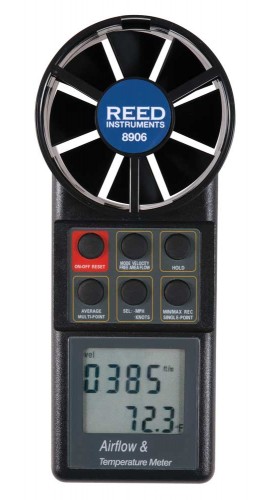 REED 8906 Vane Thermo-Anemometer with Air Volume