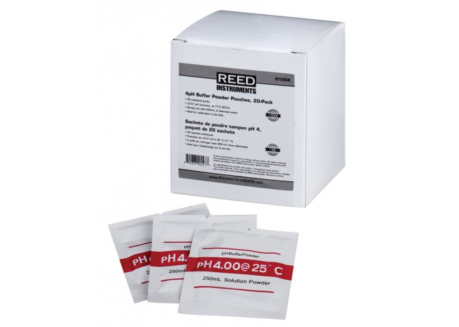 REED R1004 pH 4 Calibration Buffer Pouches, 20-Pack