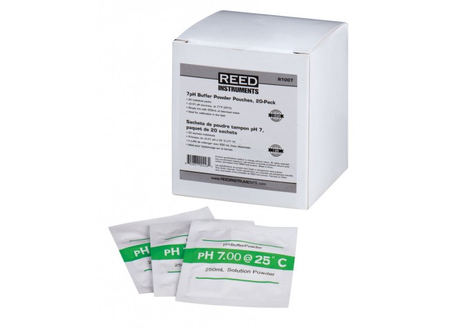 REED R1007 pH 7 Calibration Buffer Pouches, 20-Pack