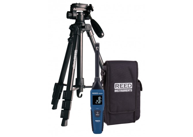 REED R1610-KIT Data Logging Smart Series Thermo-Hygrometer with Tripod ...