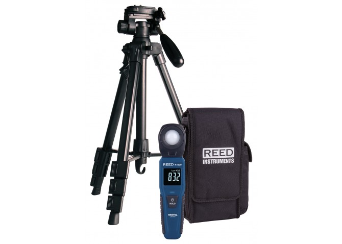 REED R1630-KIT Data Logging Smart Series Light Meter with Tripod and ...