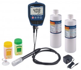 REED R3525-KIT2 pH/mV Meter with Buffer Solution and Power Adapter Kit