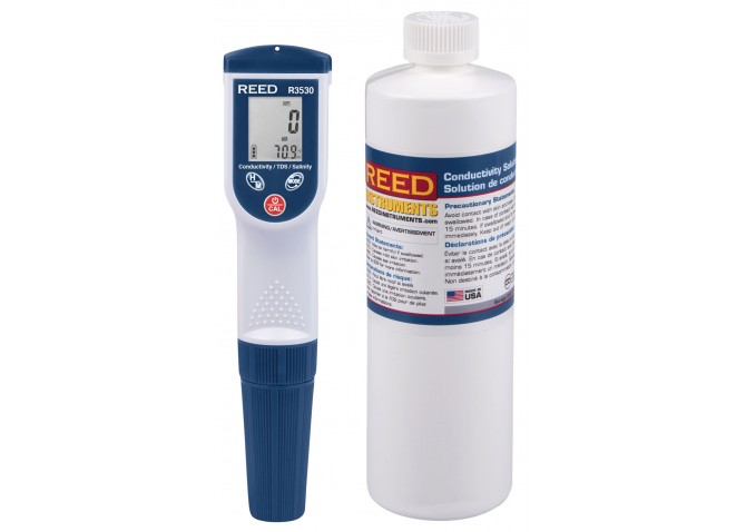 REED R3530-KIT Conductivity/TDS/Salinity Meter and Solution Kit