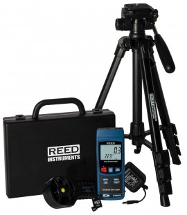 REED R4000SD-KIT2 Data Logging Vane Thermo-Anemometer with Tripod, SD ...