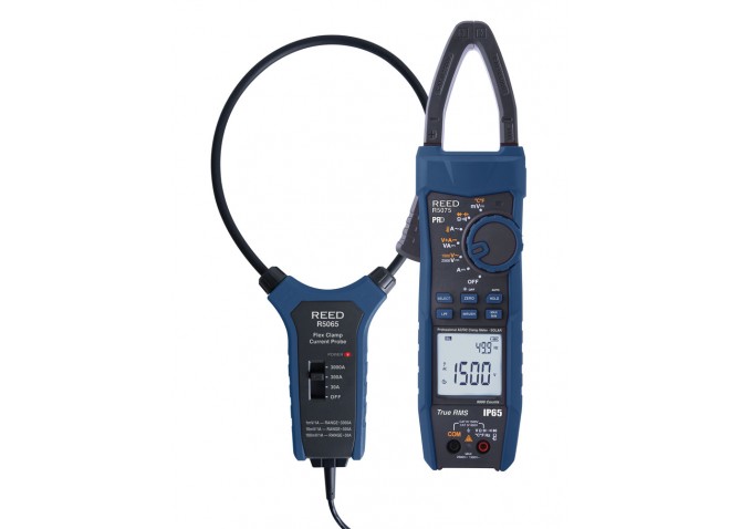 REED R5075-KIT Solar Clamp Meter Kit with 18" Flexible Current Probe