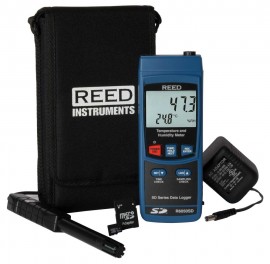 REED R6050SD-KIT Data Logging Thermo-Hygrometer with Power Adapter and ...