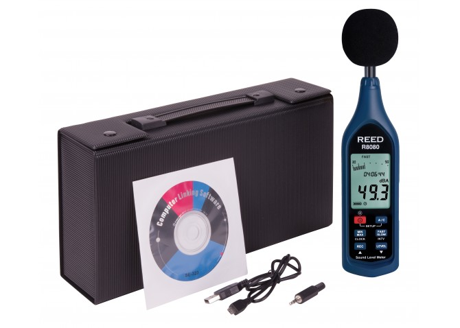 REED R8080 Data Logging Sound Level Meter with Bargraph
