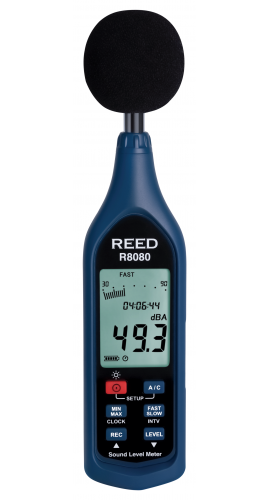 REED R8080 Data Logging Sound Level Meter with Bargraph