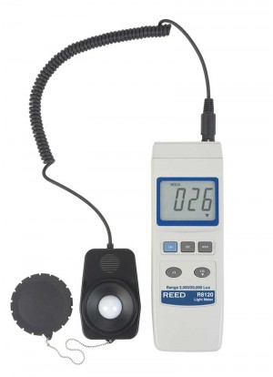 REED R8120 Lux Light Meter with Detachable Sensor, 20,000 Lux